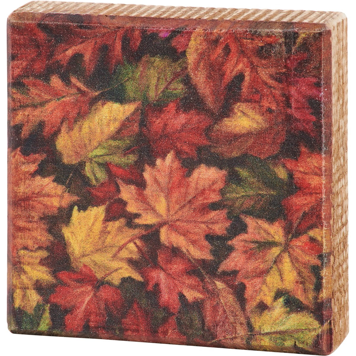 Block Sign - Fall Leaves - Walmart.com