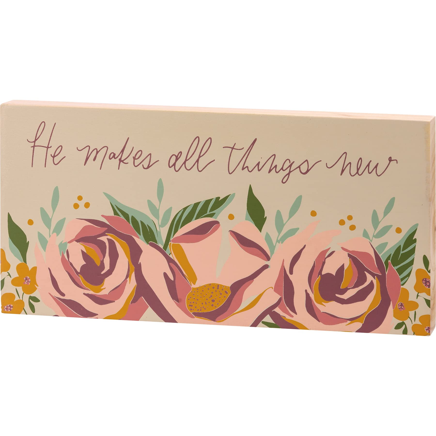 Primitives by Kathy 112500 He Makes All Things New Block Sign, 10-inch Length, Wood - Walmart.com