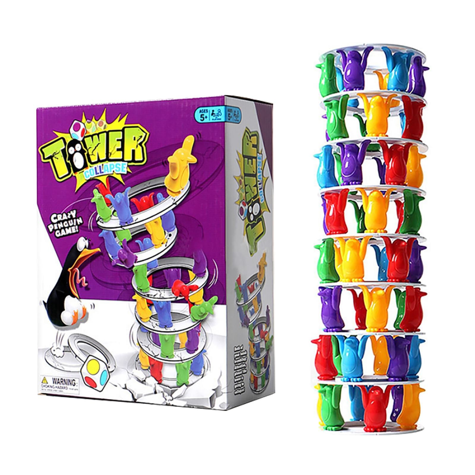 Block Stacking Game Penguins Building Block Toy Penguins Stacking Tower ...