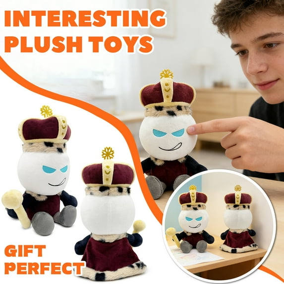 Block Tales- Cruel King Plush Toy Villain Collectible, Soft Stuffed ...