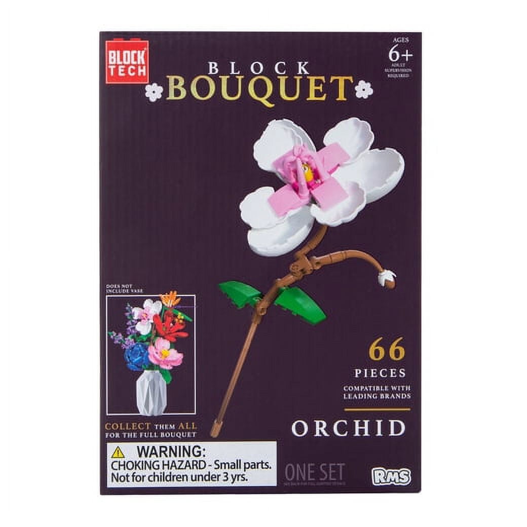 Block Tech Lego Compatible Flower Bouquet - 66 Pieces Orchid - Walmart.com