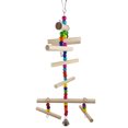 Block Toy Natural Wood Perch Colorful Beads Bird Chewing Easy to Safe ...
