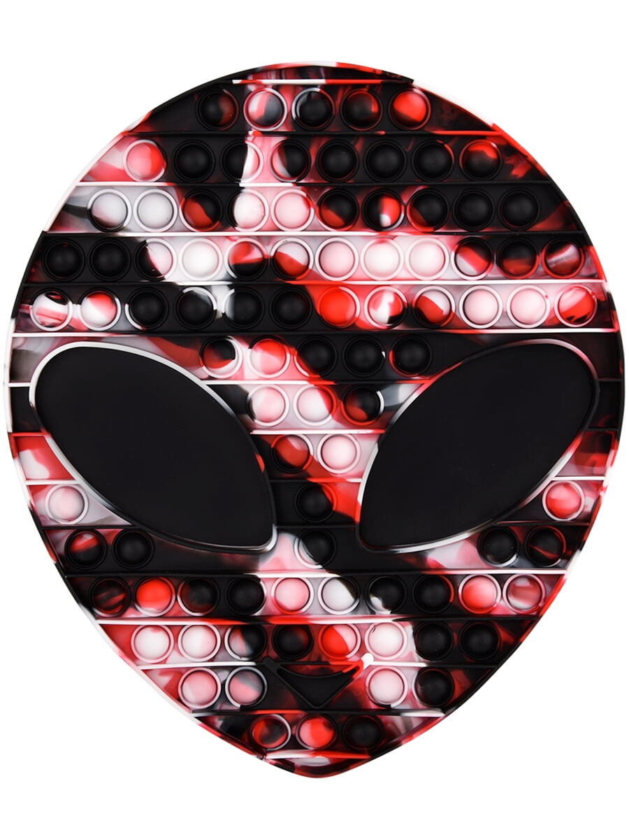 BlockBuster Costumes Jumbo Black White And Red Alien Head Bubble Popper ...