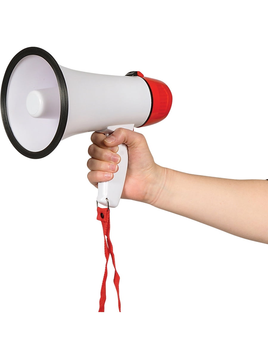 Loud Battery Operated Red Megaphone Horn Costume Accessory - Walmart.com