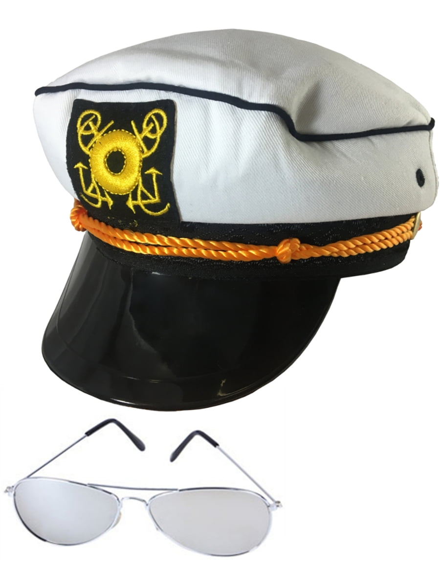 BlockBuster Costumes Yacht Hat And Sunglasses The Hefner Costume ...