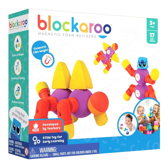 Blockaroo Magnetic Foam Bath Blocks for Toddlers 3‚Äì6 - Walmart.com
