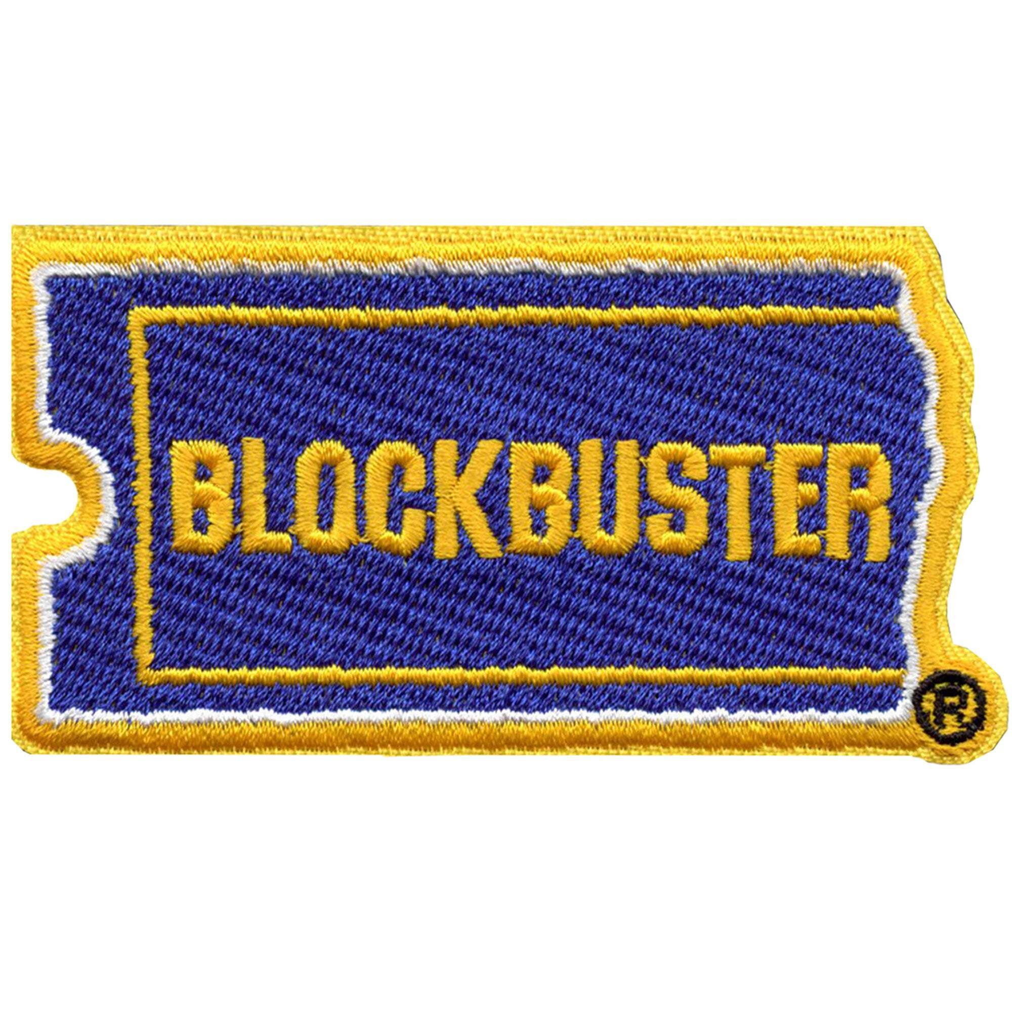 Blockbuster Iconic Ticket Logo Patch Video Rental Service Embroidered ...