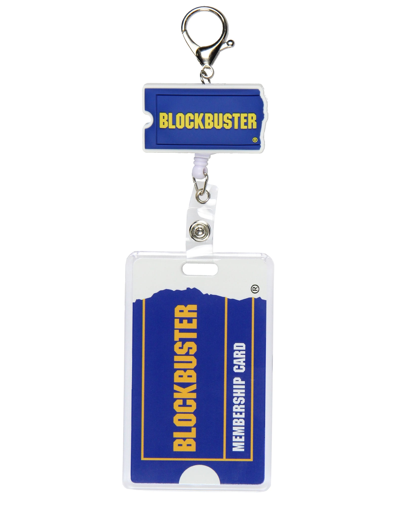 Blockbuster Torn Ticket Rubber Badge Reel and ID Holder Retractable ...