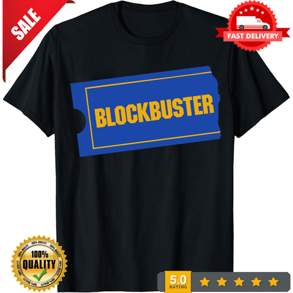 Blockbuster Video Logo Video Store Retro T Shirt, ULTRA LIMITED-TH68710 ...