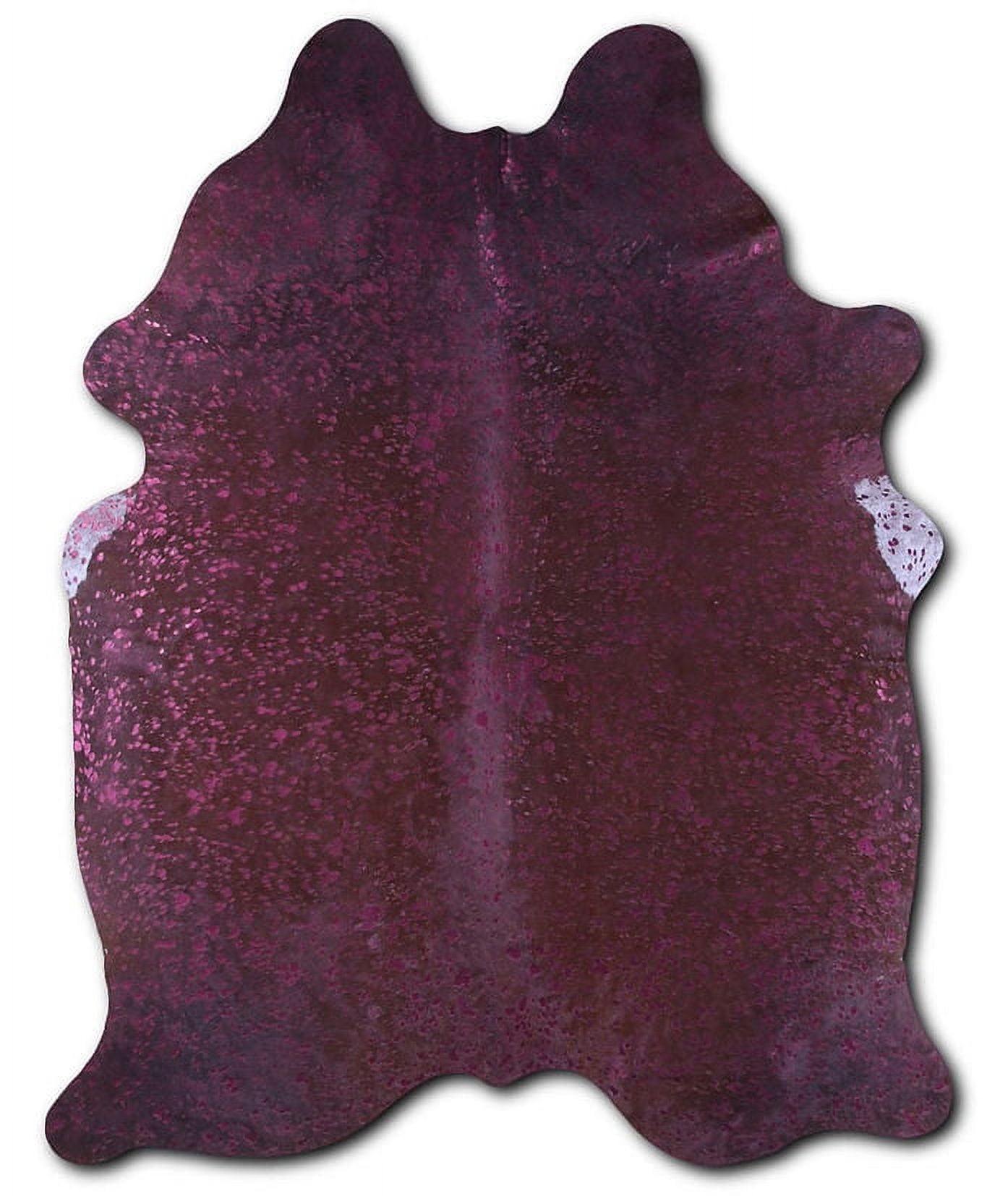 Blockbuster cowhide rugs for sale BURGUNDY METALLIC ON BROWN rug ...