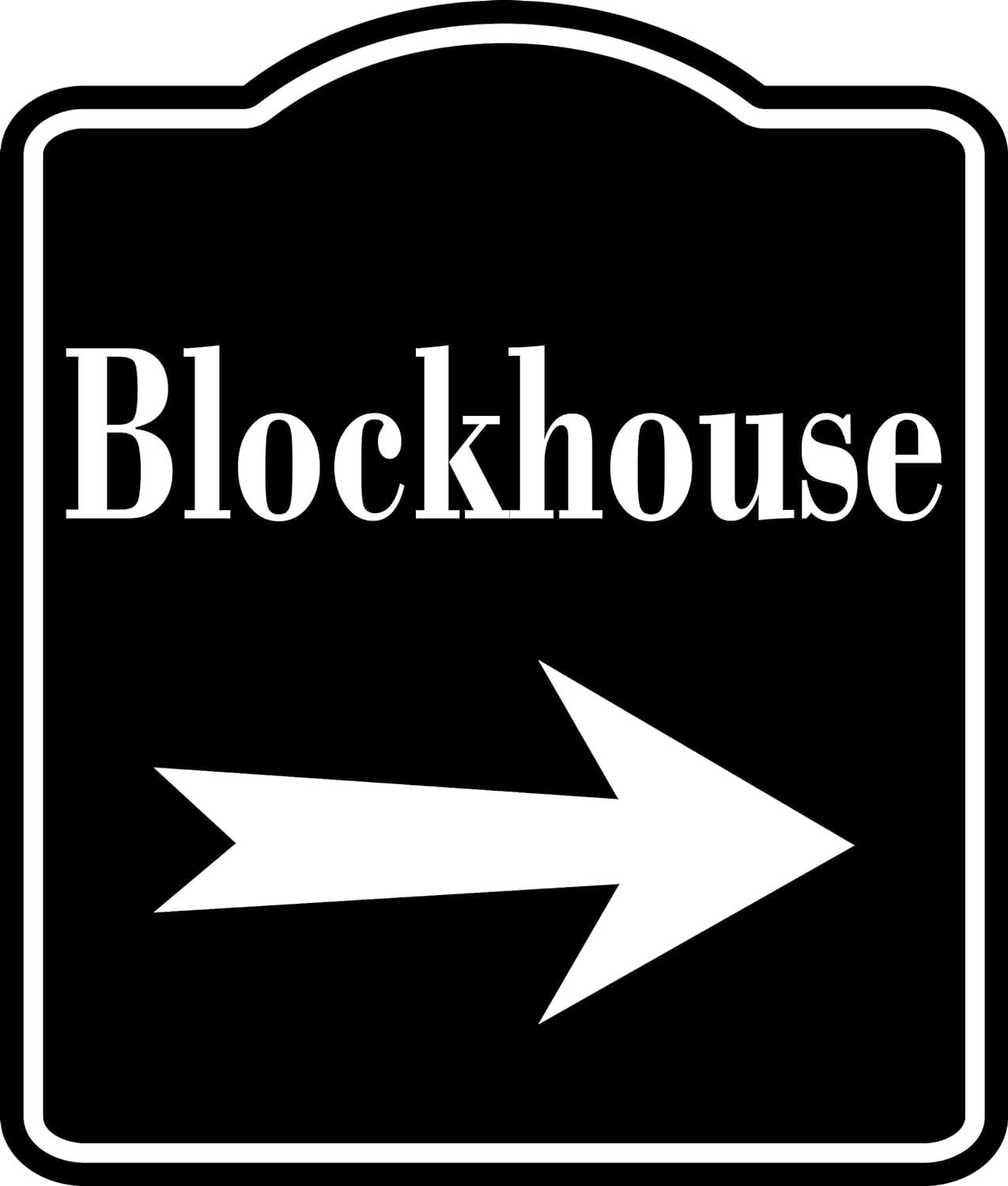 Blockhouse Right Arrow BLACK Aluminum Composite Sign, 20"24" - Walmart.com