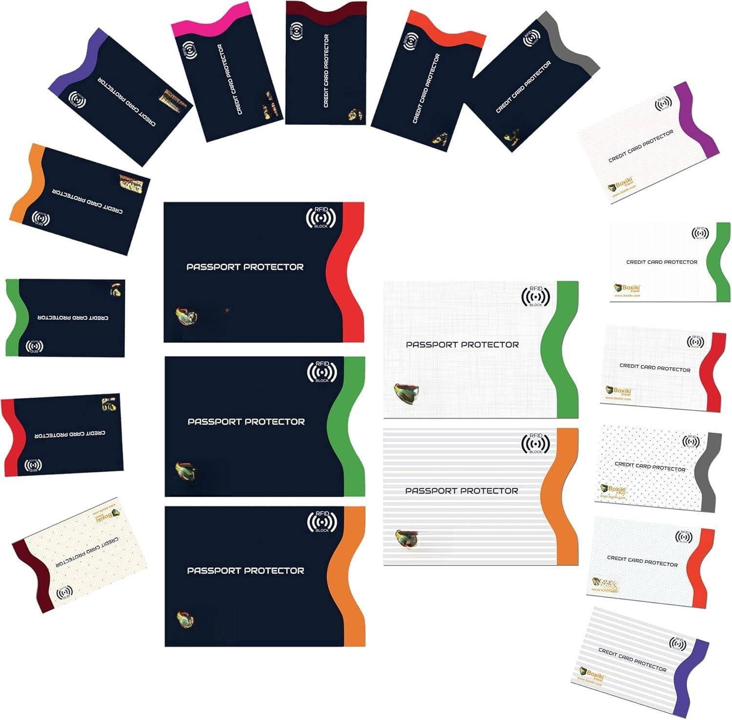 Blocking Sleeves, 20- Set, Color Coding System, Identity Card Holder ...