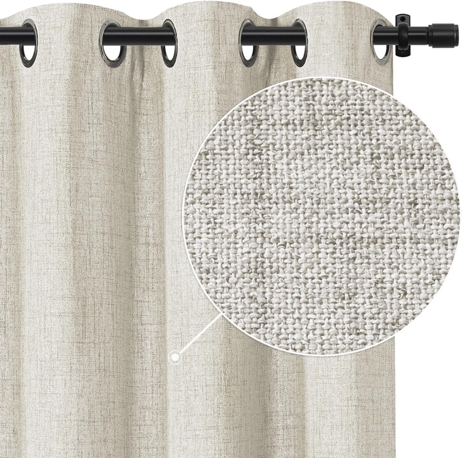 Blockout Curtain 2 Panel 42*63 Inches for Bedroom Living Room, Blockout ...