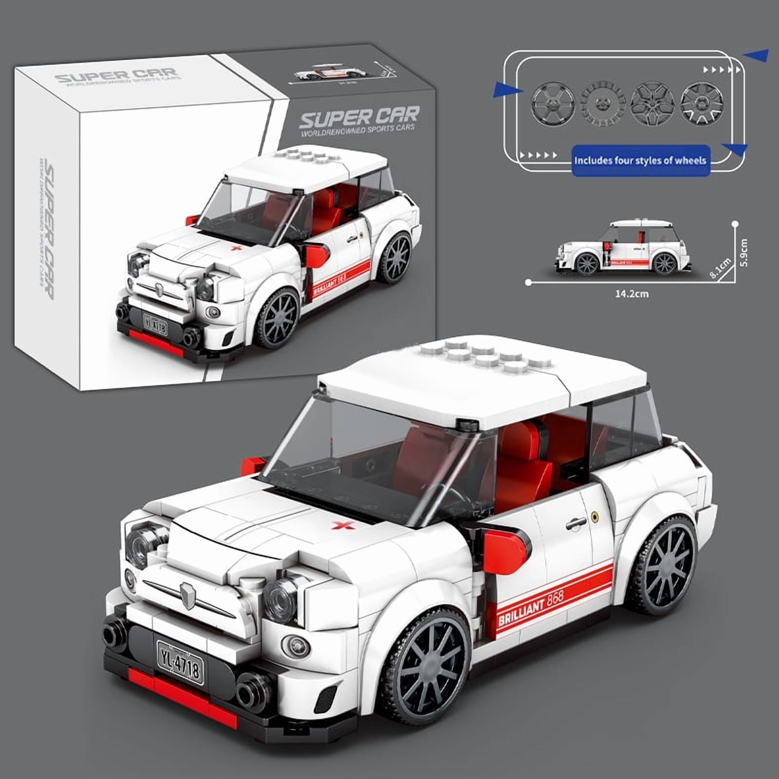 Blocks Classic Racing Cars Sets Creative Bricks Kits Sport Cars STEM ...