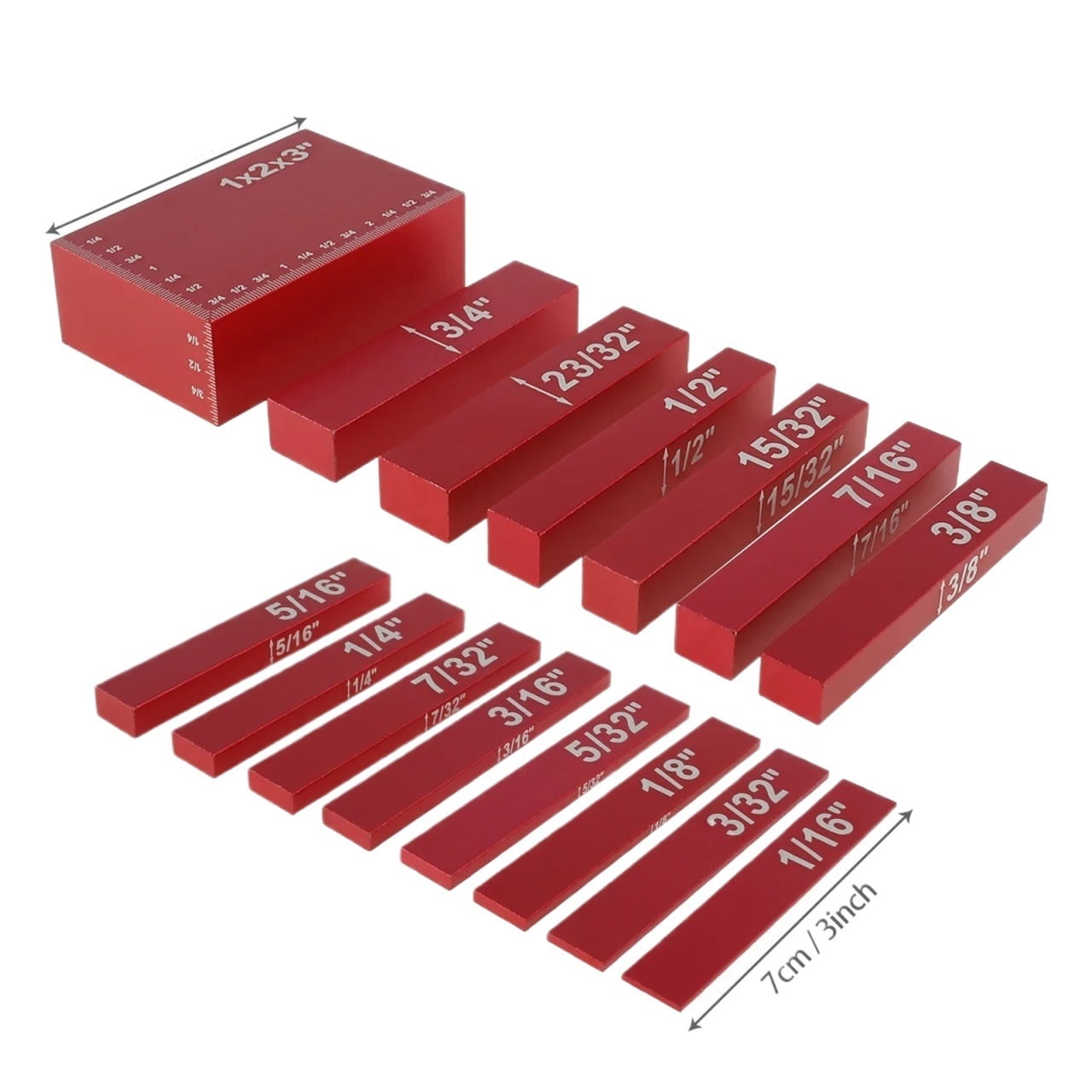 Blocks Height Gauge Set Inch Precision Aluminum Setup Bars for Router ...