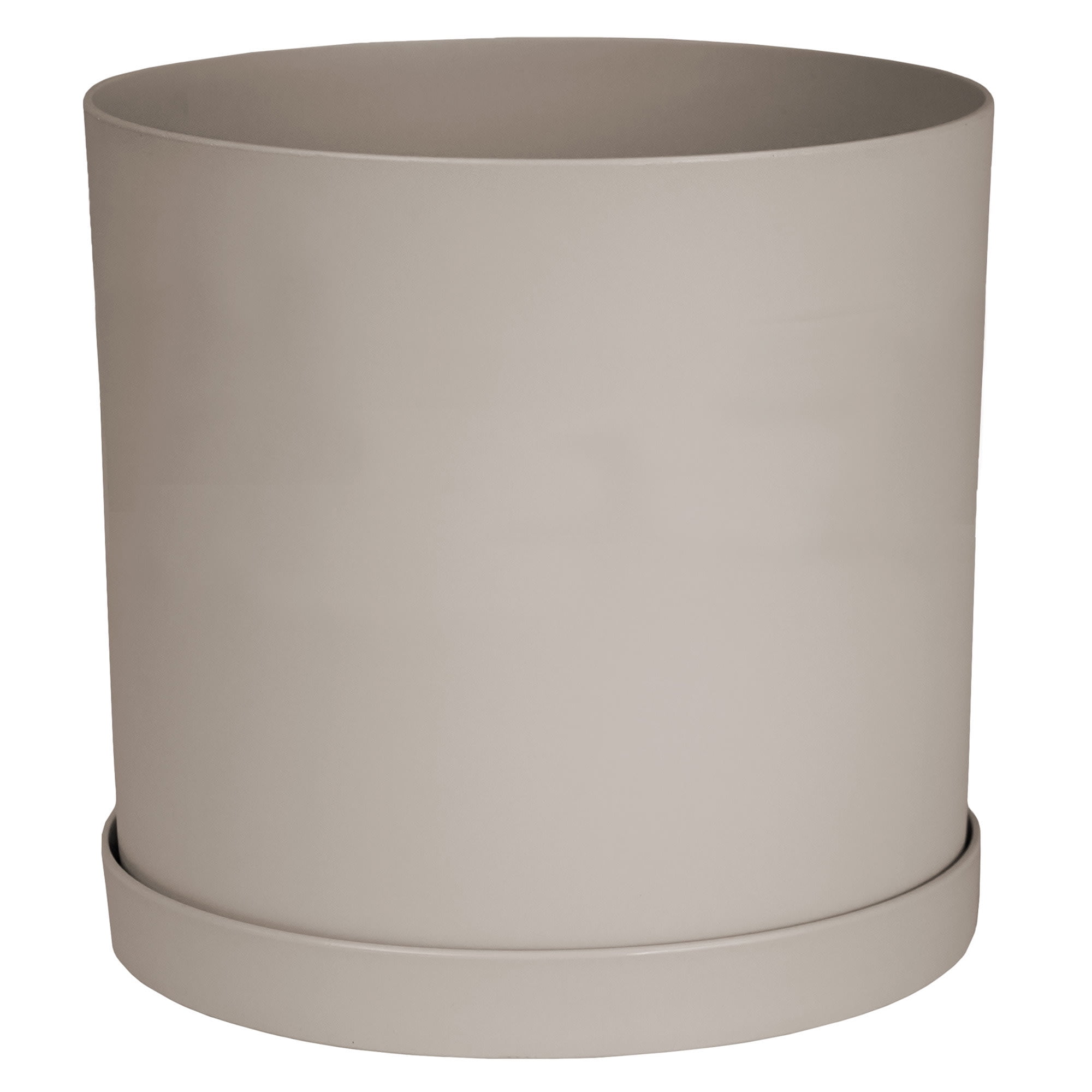Bloem 12-in Round Resin Planter with Drain Hole and Saucer for Indoor ...