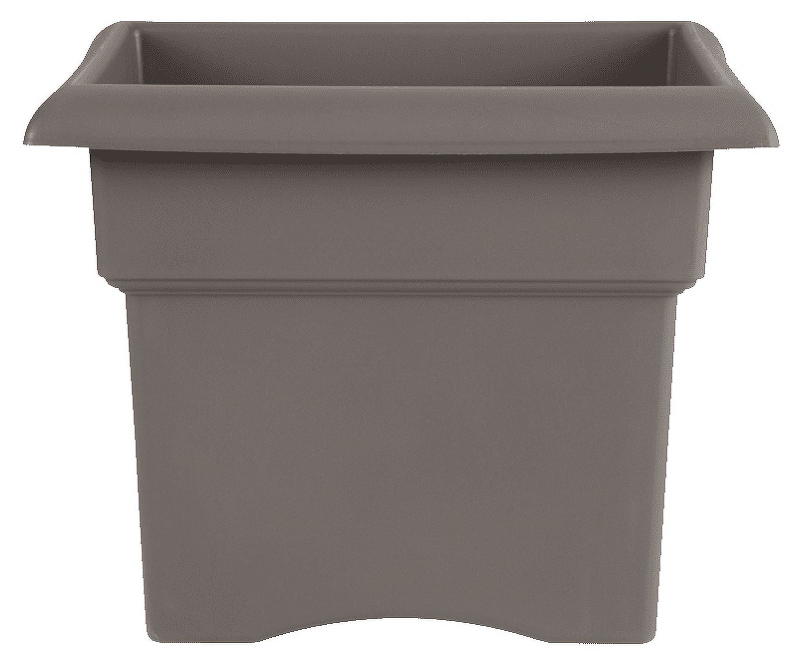 Bloem 18" x 18" x 14" Square Peppercorn Plastic and Resin Solid Print ...