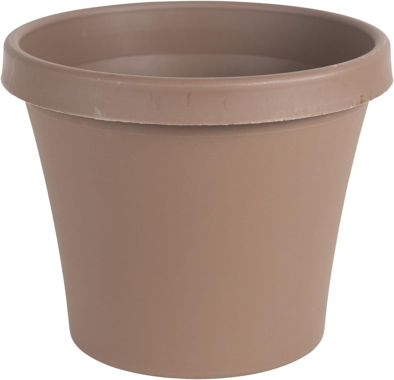Bloem 20.39" x 20.39" x 16.93" Tapered Chocolate Plastic Terra Plant ...