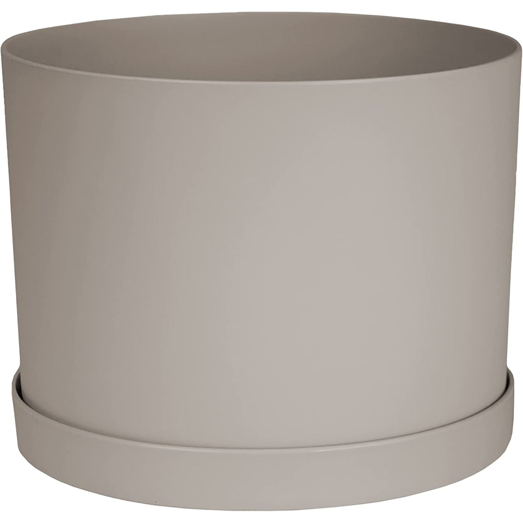 Bloem 6-in Mathers Round Resin Planter with Saucer - Pebble Stone Beige ...