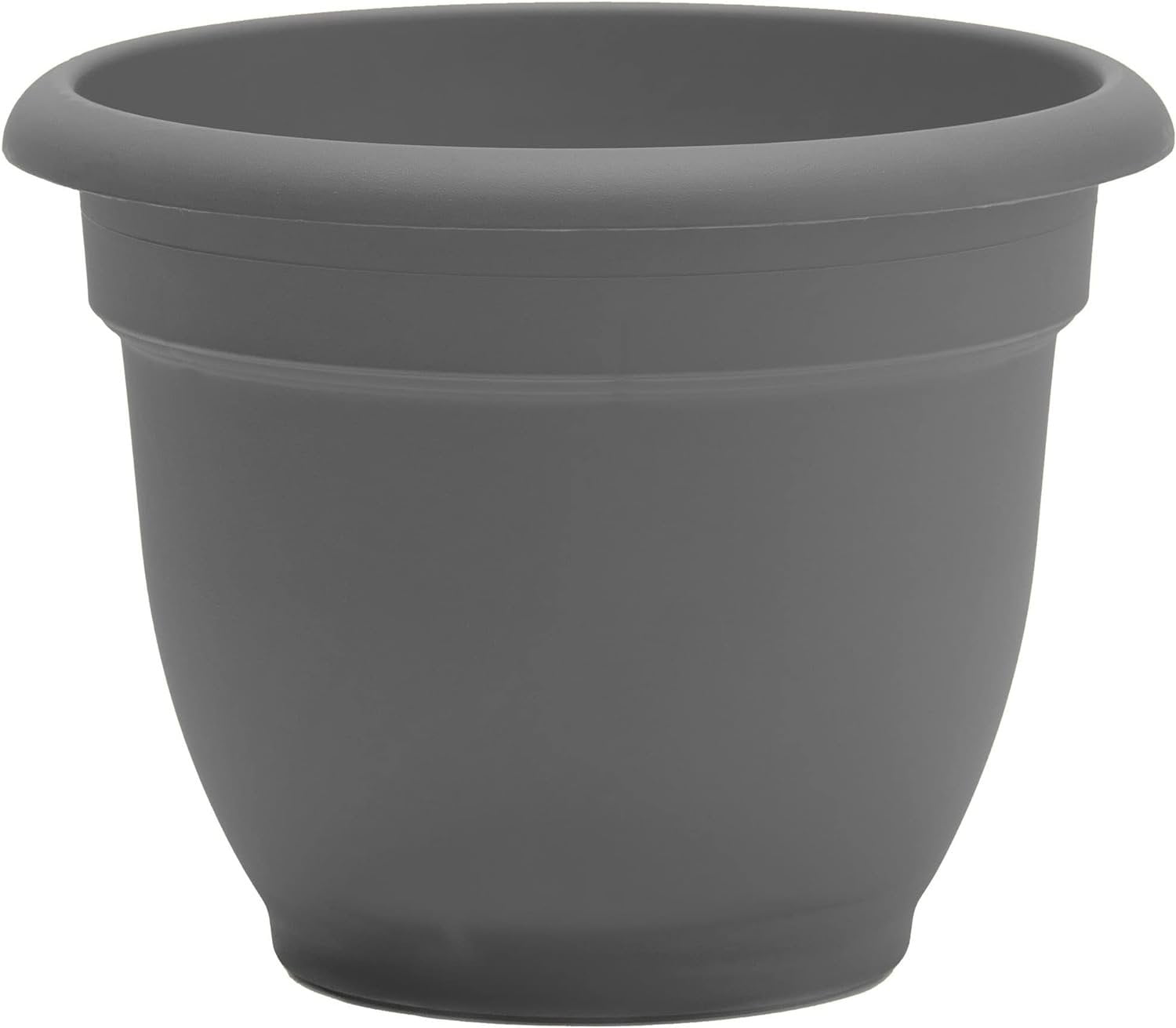 Bloem Ariana Self Watering Planter: 12" - Charcoal - Durable Resin Pot ...