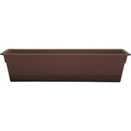 Rugg 25" x 9" x 9" Rectangle Cappuccino Resin and Plastic Window Box ...