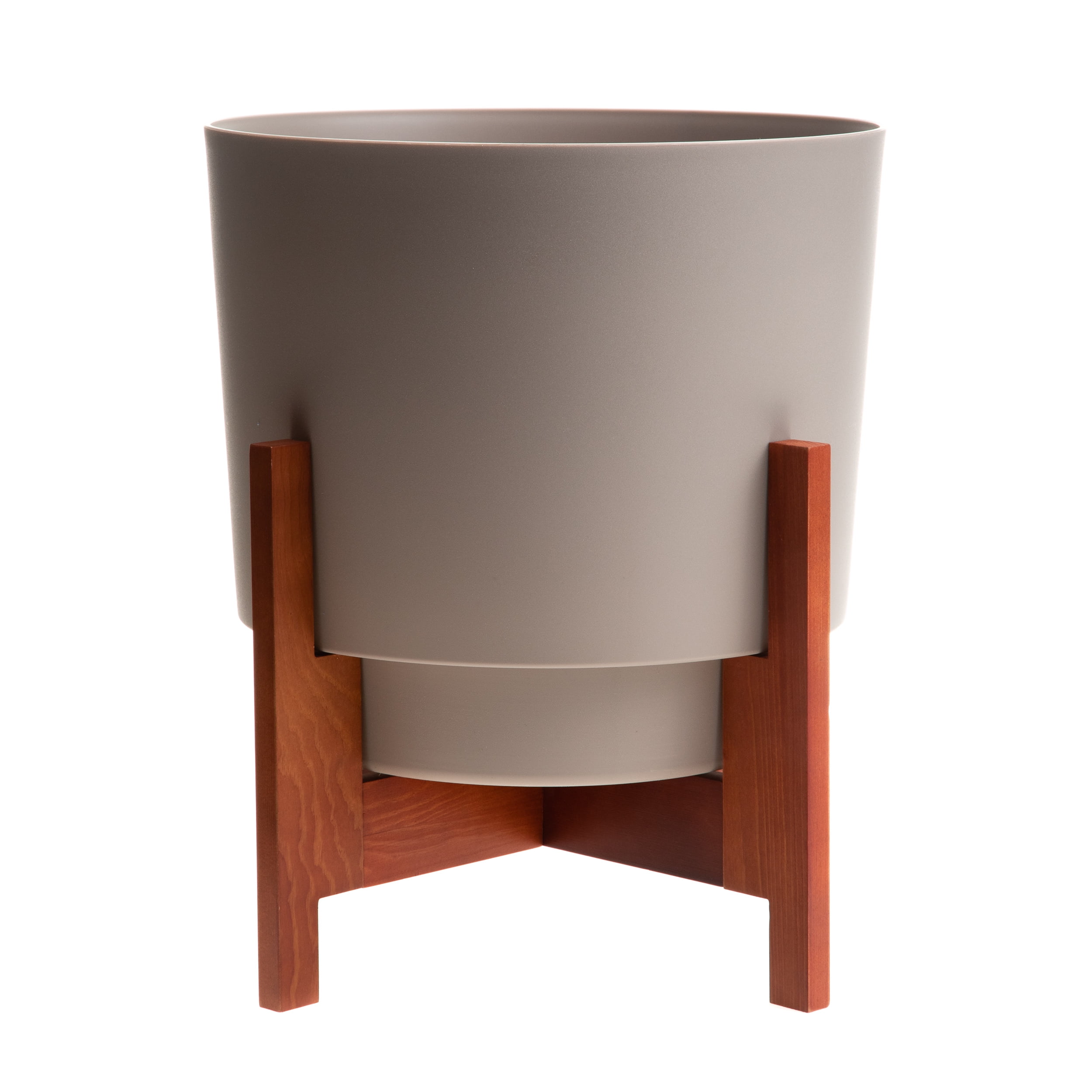 Bloem Hopson 10" Pebble Stone Planter w/Wood Stand - Walmart.com