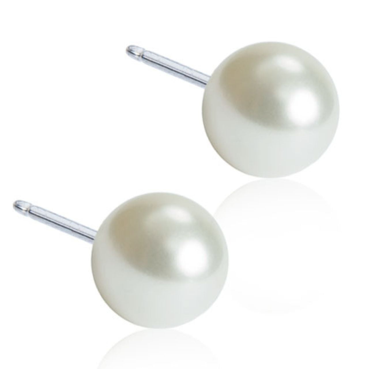 Blomdahl | Hypoallergenic | Natural Titanium White Pearl Stud Earrings ...