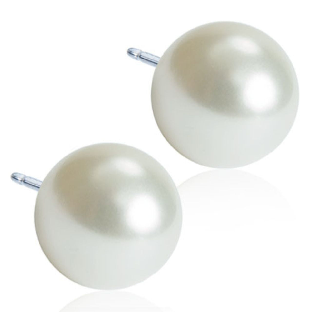 Blomdahl | Hypoallergenic | Natural Titanium White Pearl Stud Earrings ...