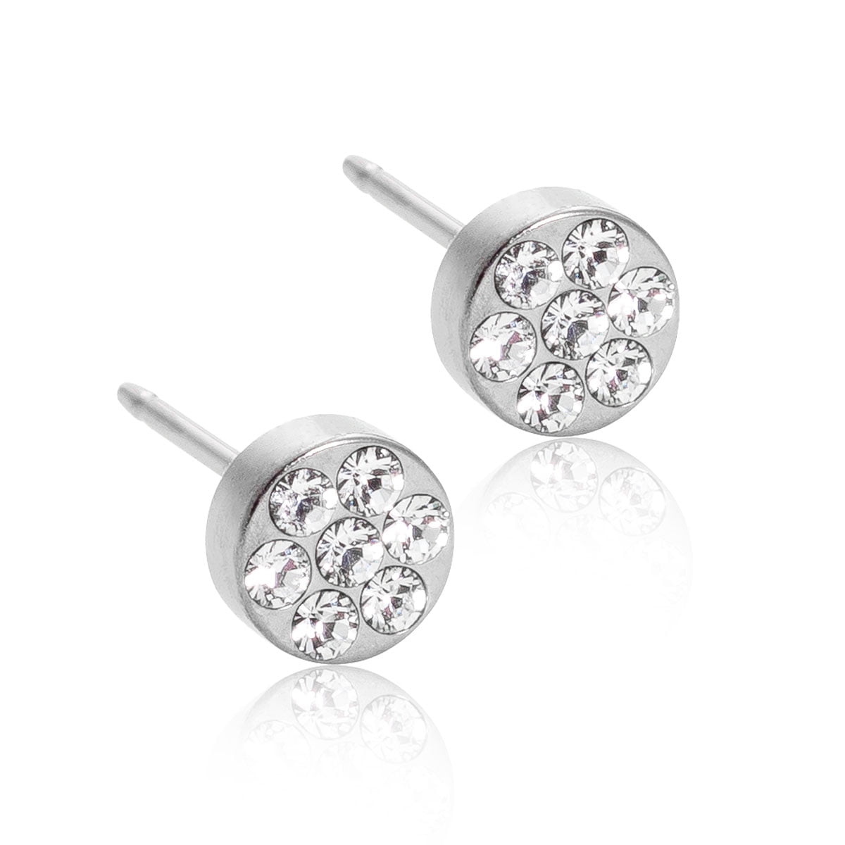 Blomdahl | Hypoallergenic | Silver Titanium 5mm Brilliance Plenary Stud ...