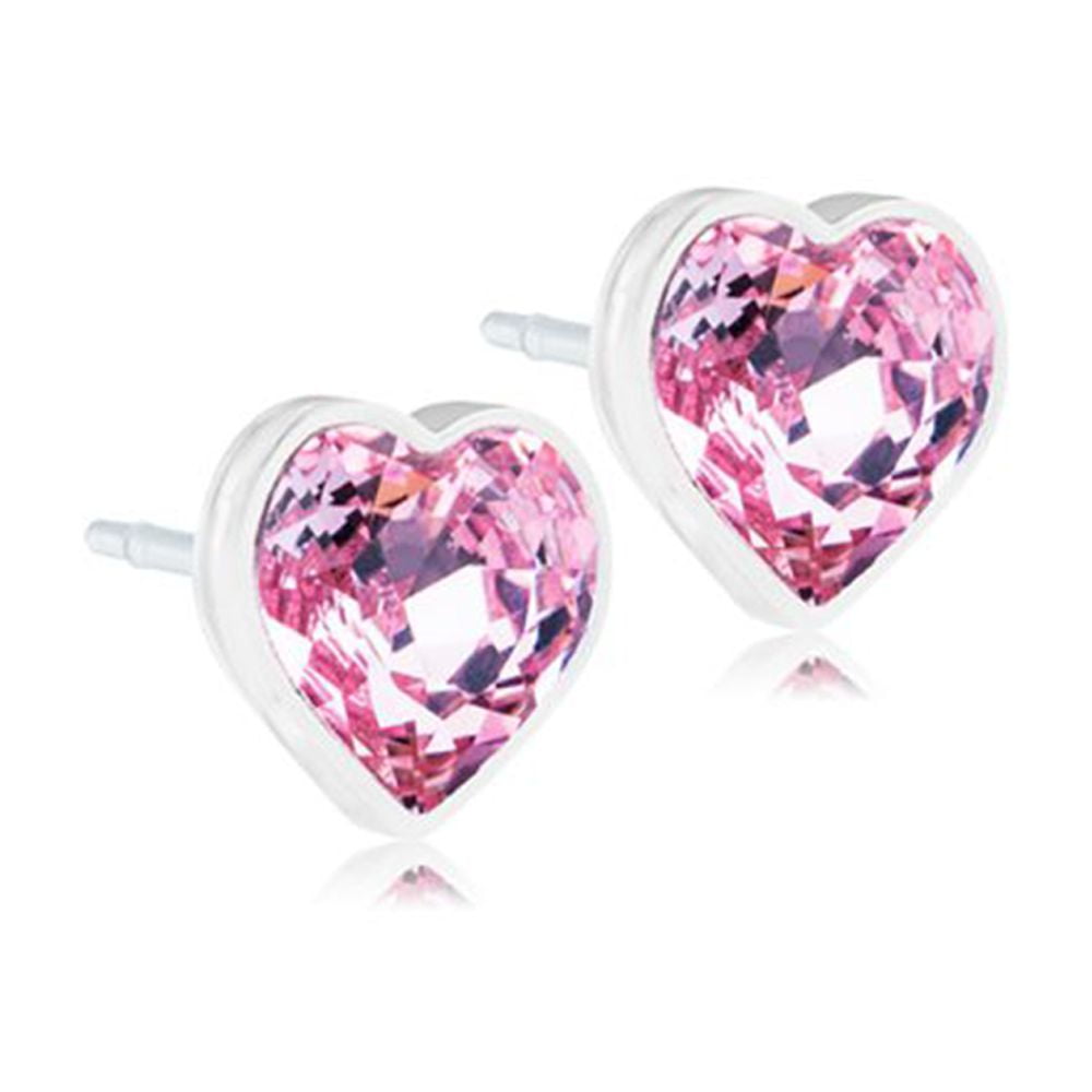 Blomdahl | Nickel Free | Medical Plastic 6mm Heart Stud Earrings | Best ...