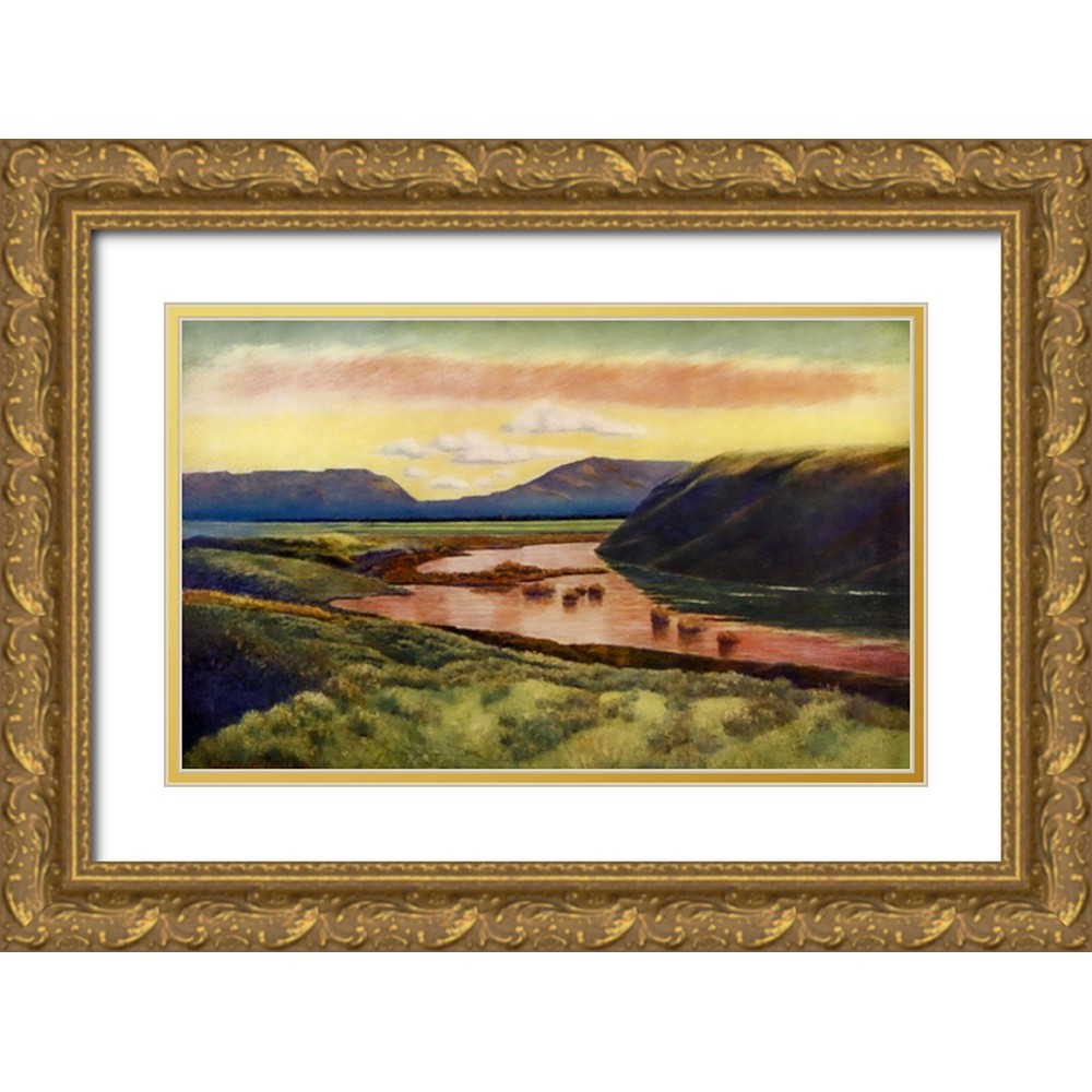 Blomfield, James 18x13 Gold Ornate Wood Framed with Double Matting ...