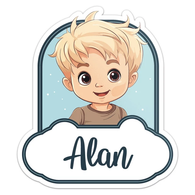 Blond Baby Boy Alan Sticker Phone Decal Water Bottle Stickers Car ...