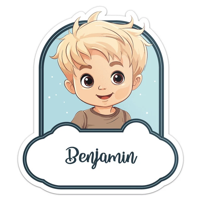 Blond Baby Boy Benjamin Sticker Phone Decal Water Bottle Stickers Car ...