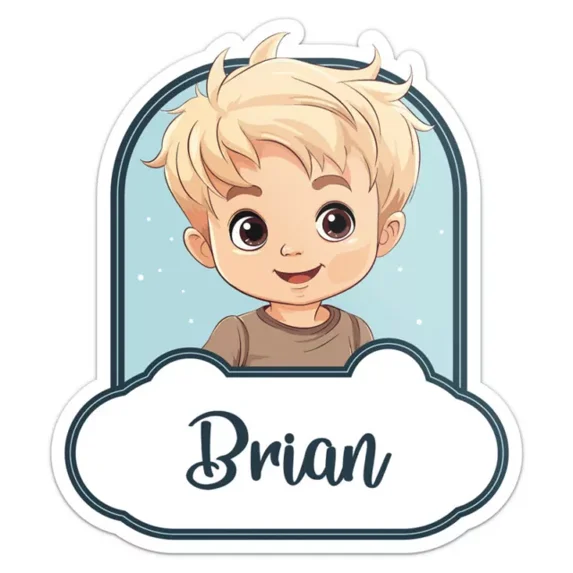 Blond Baby Boy Brian Sticker Phone Decal Water Bottle Stickers Car ...
