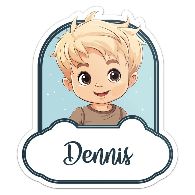 Blond Baby Boy Dennis Sticker Phone Decal Water Bottle Stickers Car ...