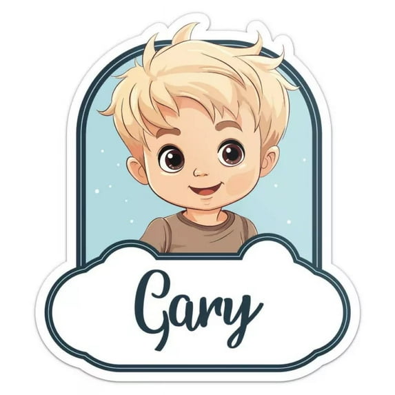 Blond Baby Boy Gary Sticker Phone Decal Water Bottle Stickers Car Decals, Laptop Sticker ...