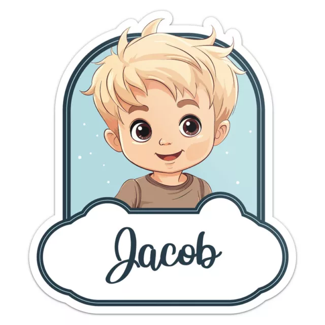 Blond Baby Boy Jacob Sticker Phone Decal Water Bottle Stickers Car ...
