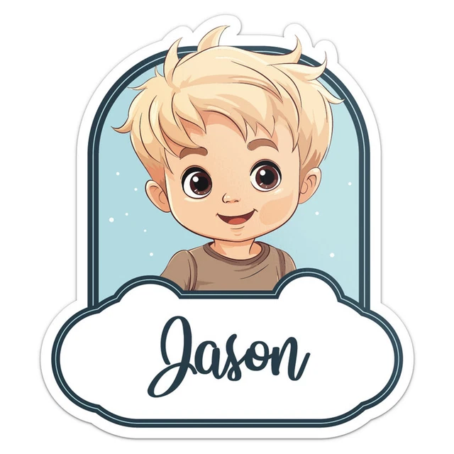 Blond Baby Boy Jason Sticker Phone Decal Water Bottle Stickers Car ...