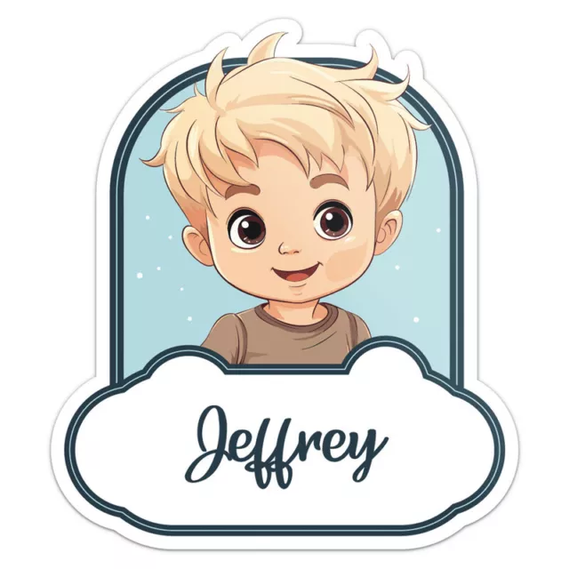 Blond Baby Boy Jeffrey Sticker Phone Decal Water Bottle Stickers Car ...