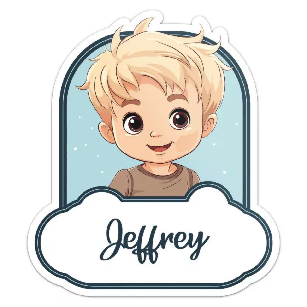 Blond Baby Boy Jeffrey Sticker Phone Decal Water Bottle Stickers Car ...