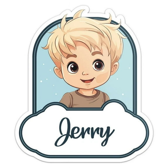 Blond Baby Boy Jerry Sticker Phone Decal Water Bottle Stickers Car ...
