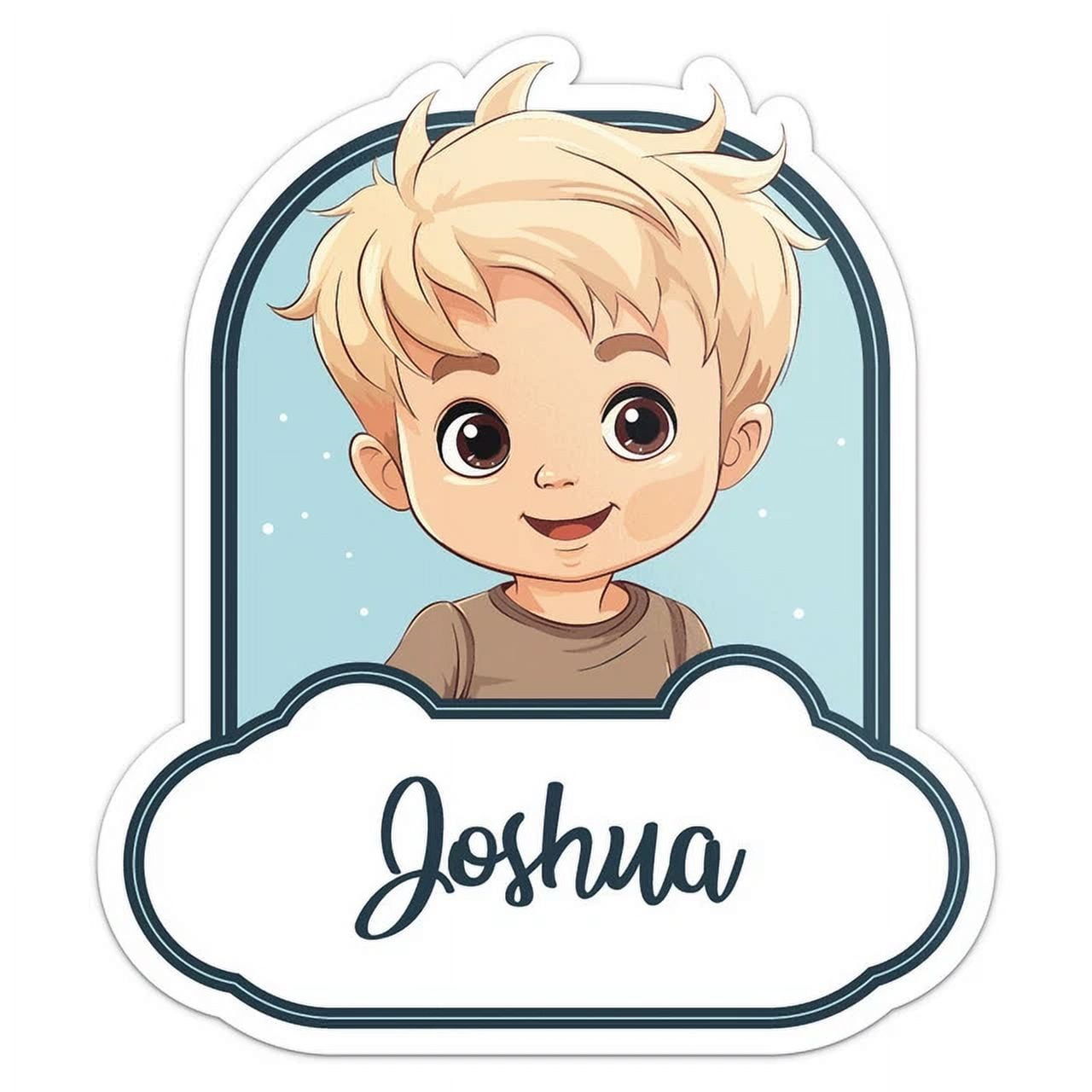 Blond Baby Boy Joshua Sticker Phone Decal Water Bottle Stickers Car ...