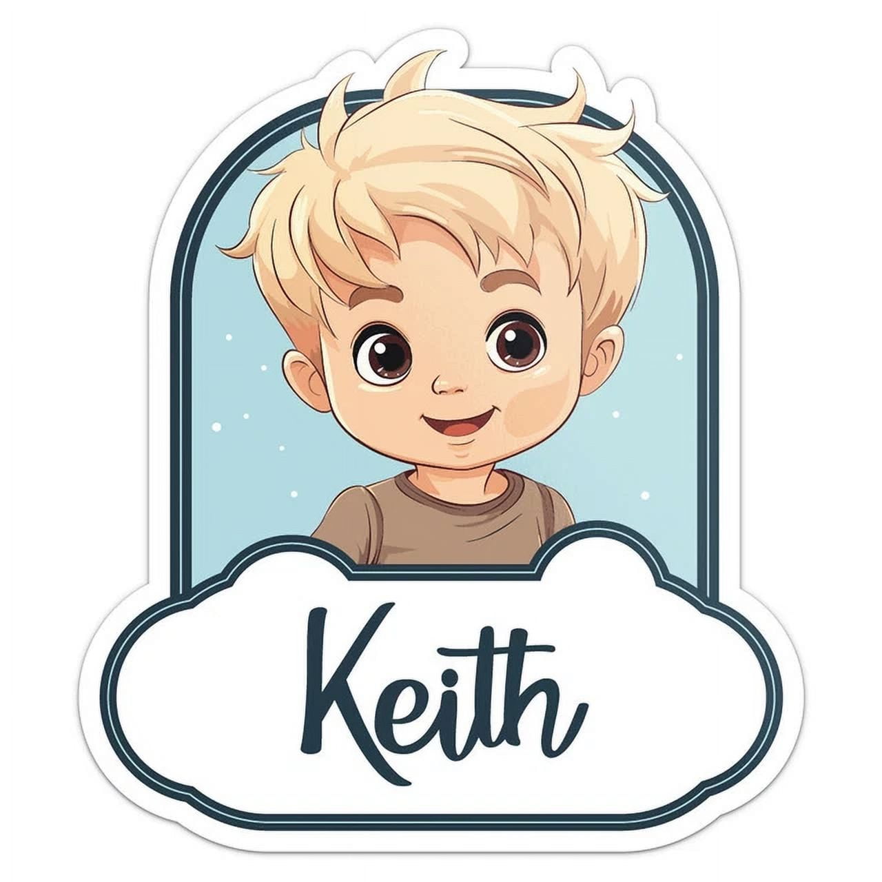 Blond Baby Boy Keith Sticker Phone Decal Water Bottle Stickers Car ...