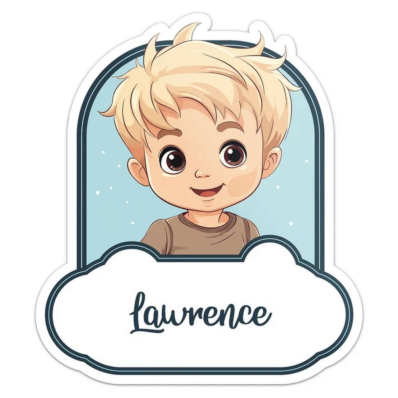 Blond Baby Boy Lawrence Sticker Phone Decal Water Bottle Stickers Car ...