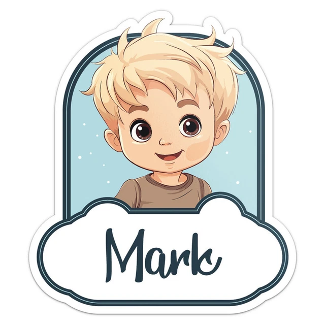 Blond Baby Boy Mark Sticker Phone Decal Water Bottle Stickers Car ...
