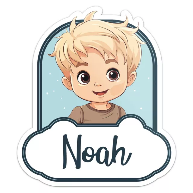 Blond Baby Boy Noah Sticker Phone Decal Water Bottle Stickers Car ...