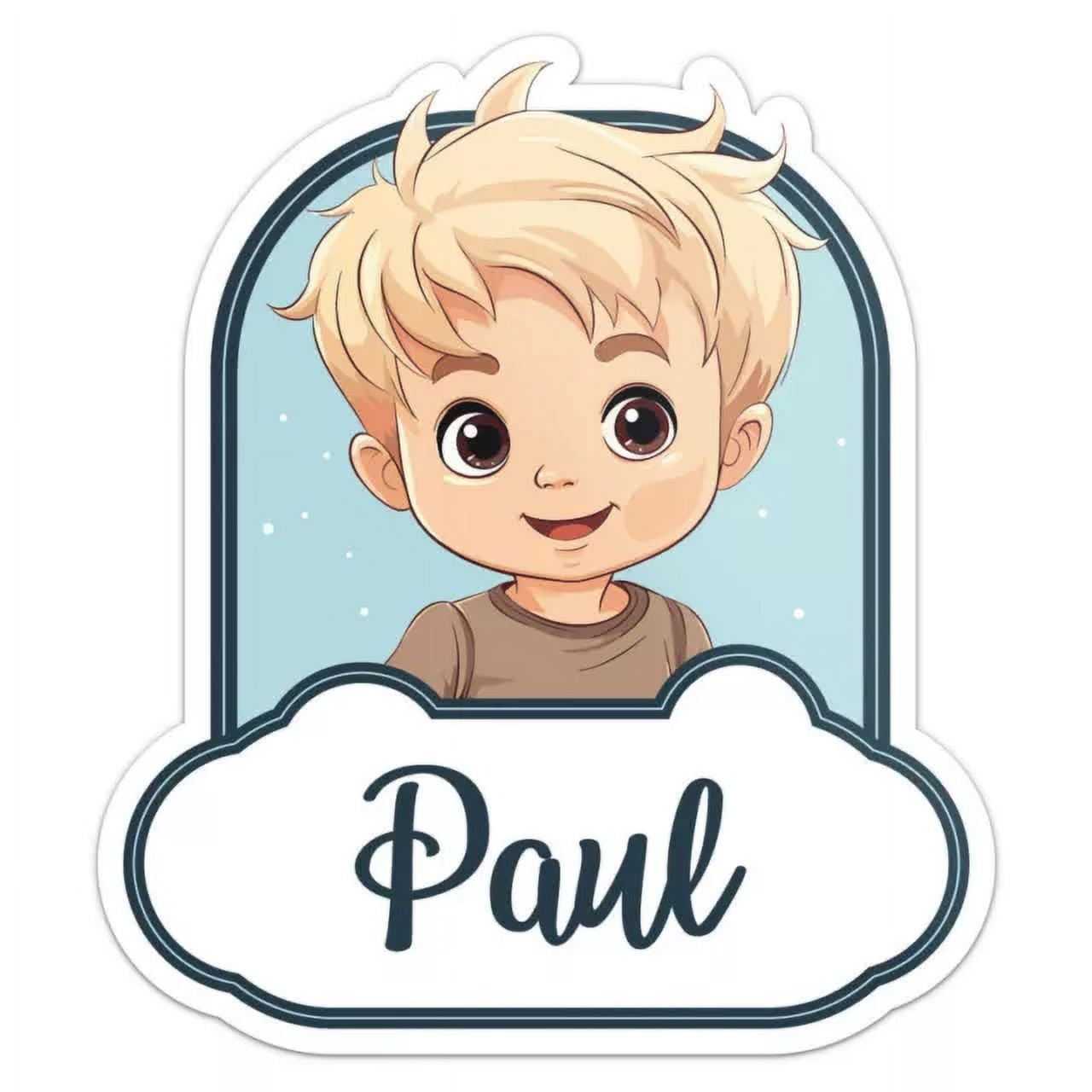 Blond Baby Boy Paul Sticker Phone Decal Water Bottle Stickers Car ...
