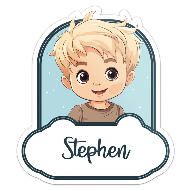 Blond Baby Boy Stephen Sticker Phone Decal Water Bottle Stickers Car ...