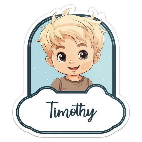 Blond Baby Boy Timothy Sticker Phone Decal Water Bottle Stickers Car ...