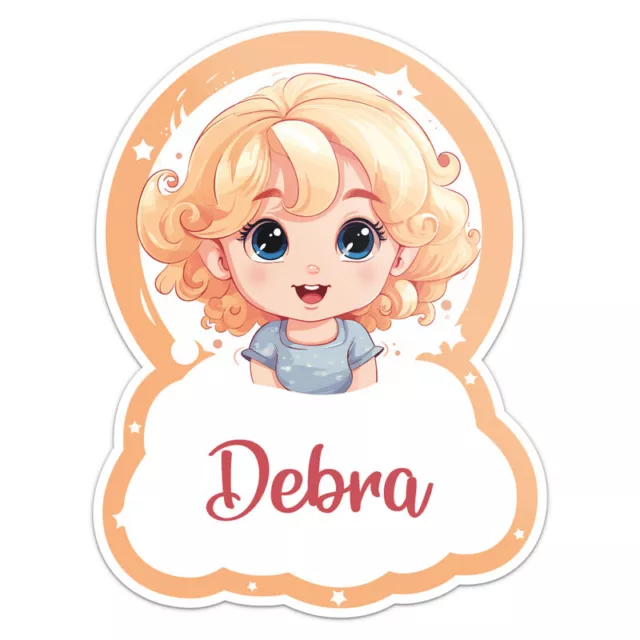 Blond Baby Girl Debra Sticker Phone Decal Water Bottle Stickers Car ...